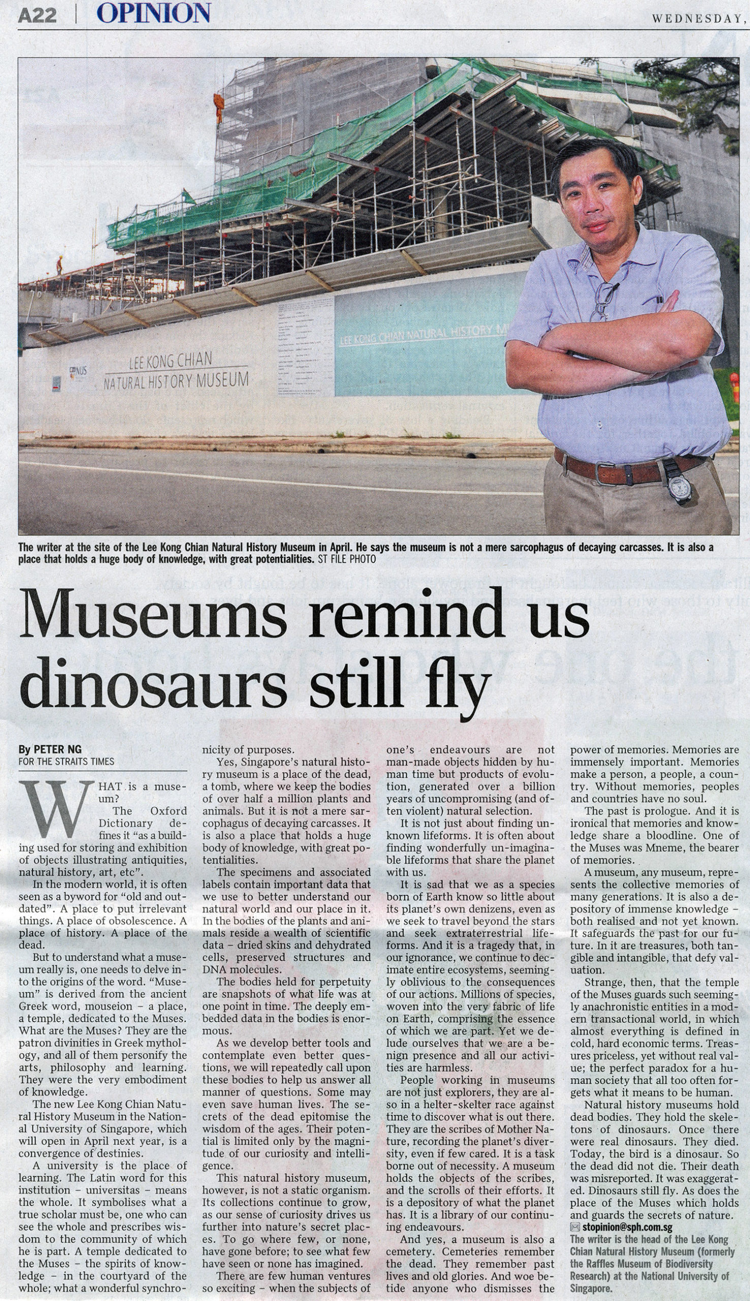 Museums remind us dinosaurs still fly - NUS LKCNHM